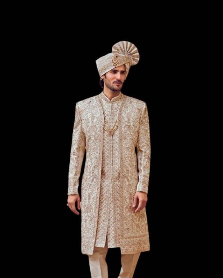 The Imperial Ivory Sherwani – Rajasthan